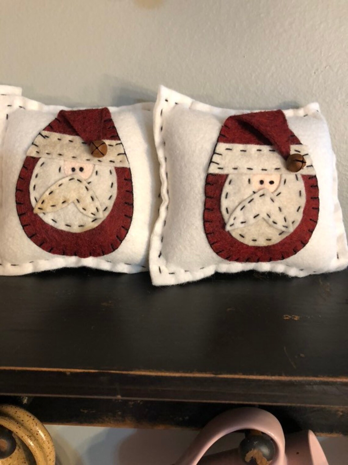 Wool Felt Bowl Filler Santa/ Santa Bowl Filler /wool Felt - Etsy