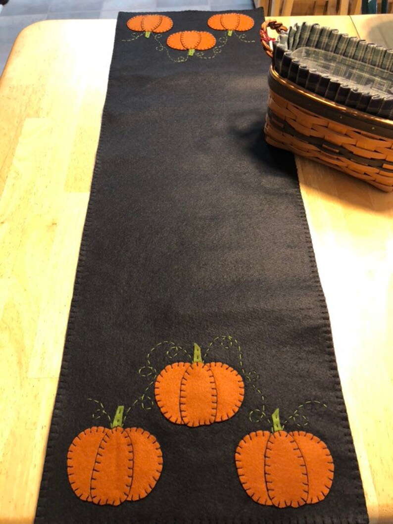 Pumpkin Table Runner /primitive Pumpkin Table Runner /fall - Etsy