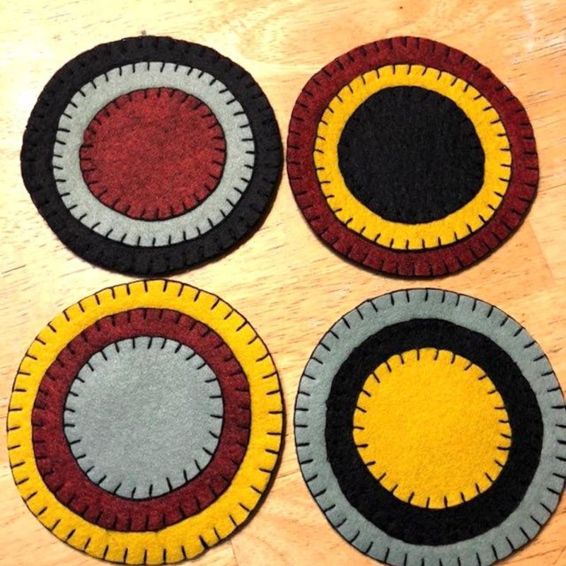Felt Coasters - Etsy