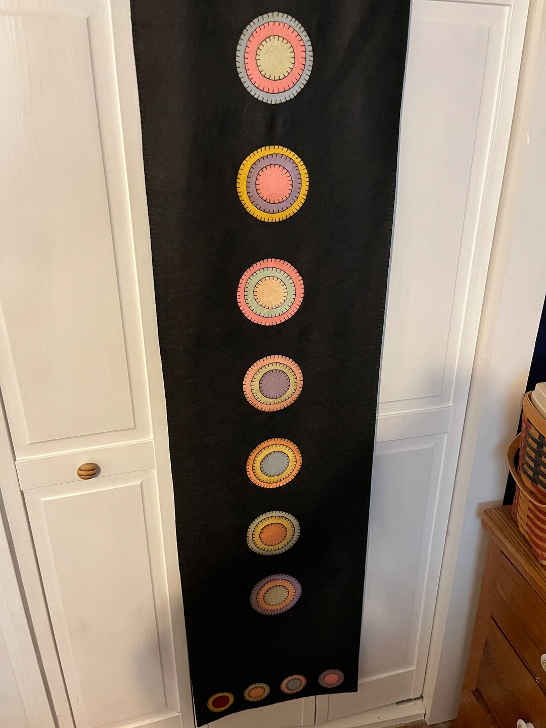 Primitive Penny Table Runner Measuring 66 Inches by 13 Inches With a ...