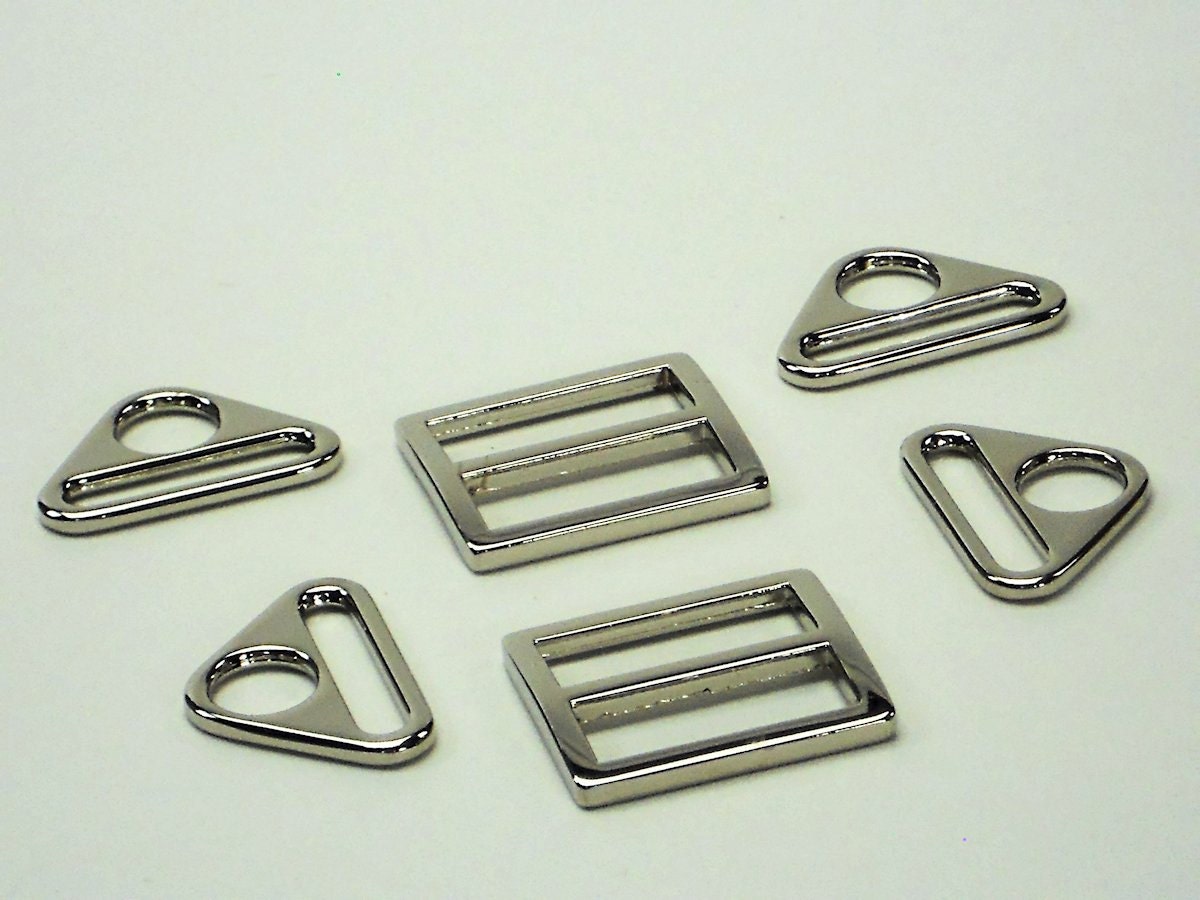 1 Inch Silver Purse Hardware 6pc. Set Silver Triangular - Etsy