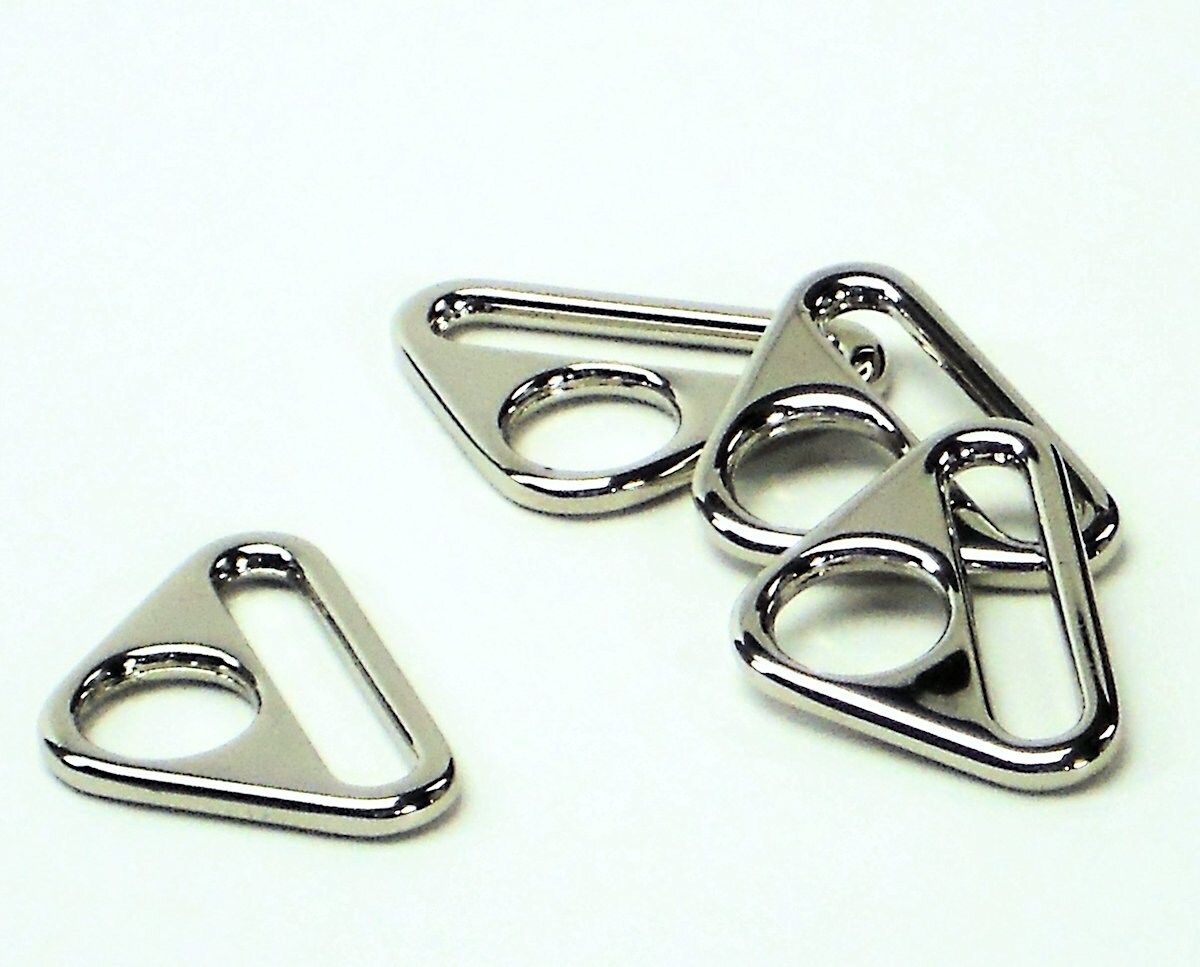 1" Triangle D-rings 4-pc Set in Silver or Antique Brass Color, One Inch ...