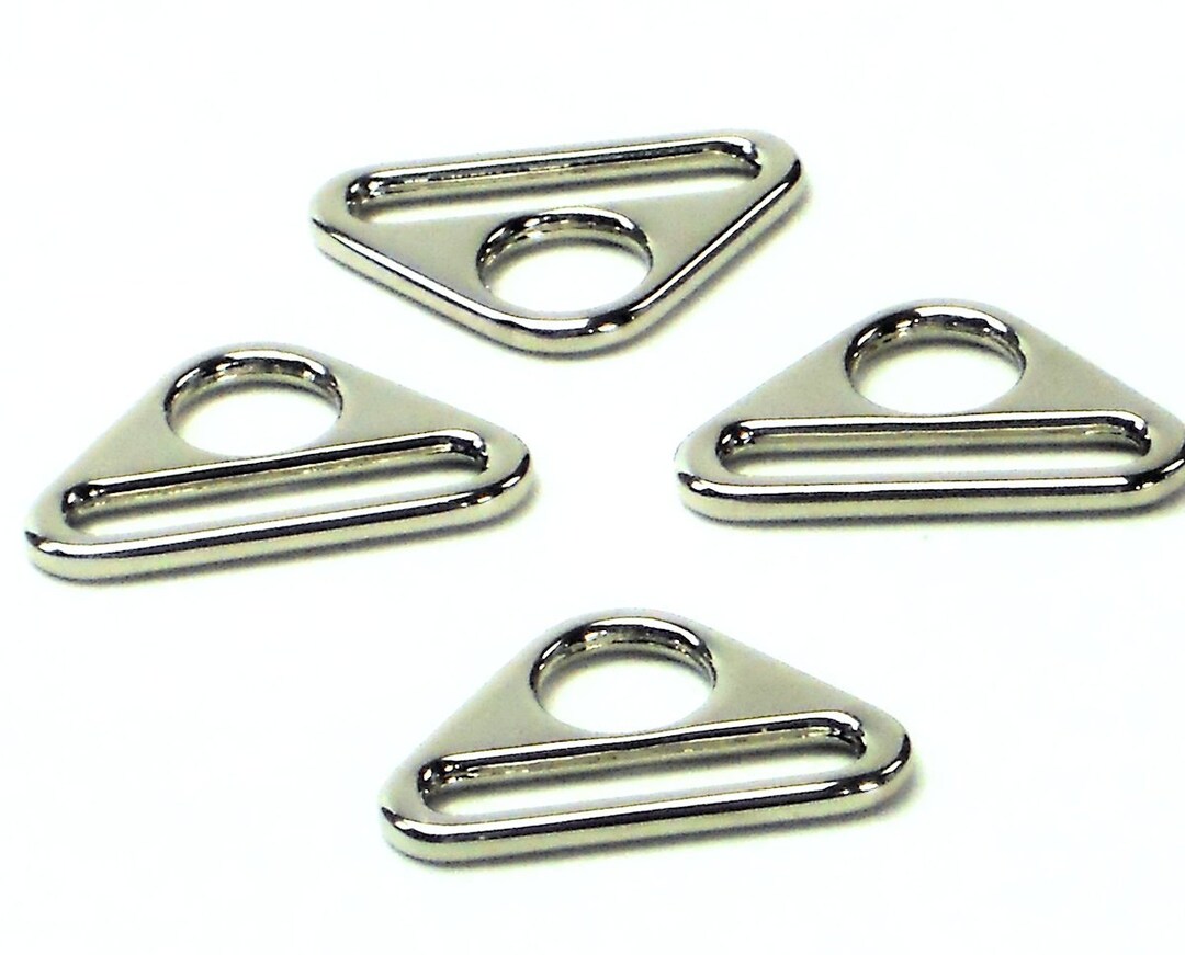 1" Triangle D-rings 4-pc Set in Silver or Antique Brass Color, One Inch ...