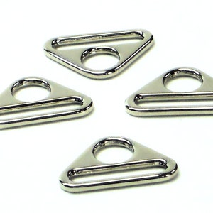 1" Triangle D-rings 4-pc Set in Silver or Antique Brass Color, One Inch ...