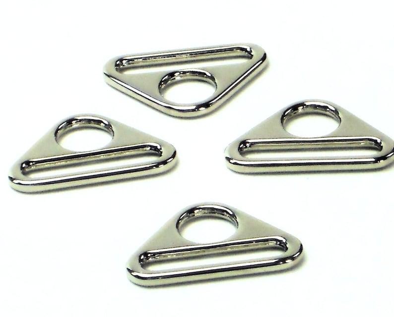 1" Triangle D-rings 4-pc Set in Silver or Antique Brass Color, One Inch ...