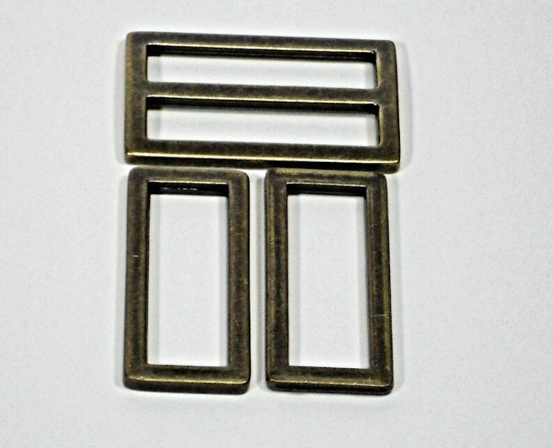 6 Pc Set of 1.5 D-rings & Sliders 4 Rectangle D-rings - Etsy