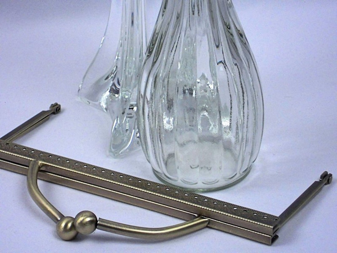 19cm Clutch Purse Hinged Frame With Metal Handle, Sew on Purse Frame ...