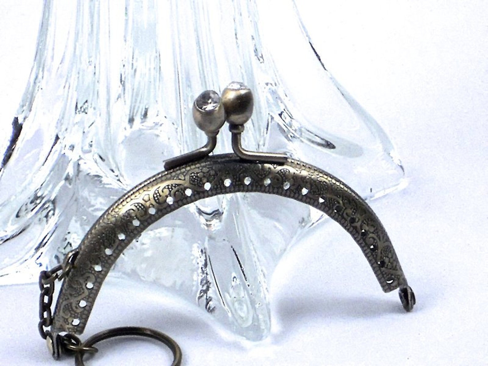 8.5cm Coin Purse Frame, 3inch Halfround Sew on Purse Frame, Faux ...