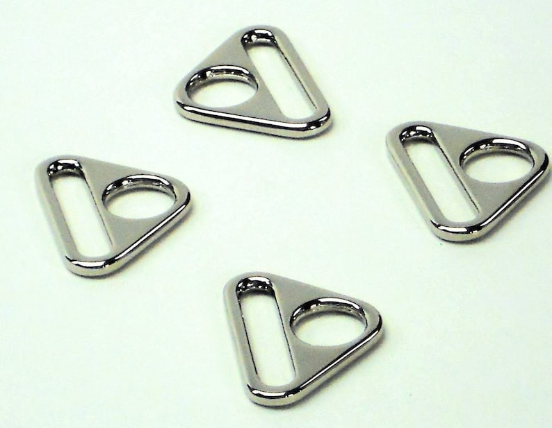 1" Triangle D-rings 4-pc Set in Silver or Antique Brass Color, One Inch ...