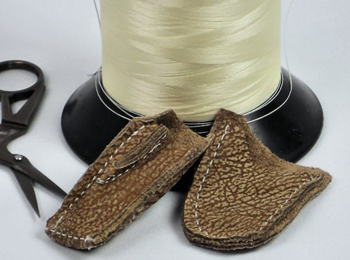 Leather Thimbles 2 Pc Handmade Thimble Set Prairie Sand - Etsy