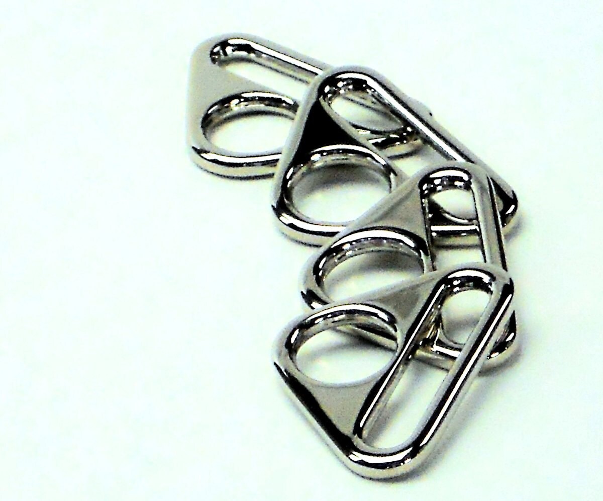 1" Triangle D-rings 4-pc Set in Silver or Antique Brass Color, One Inch ...