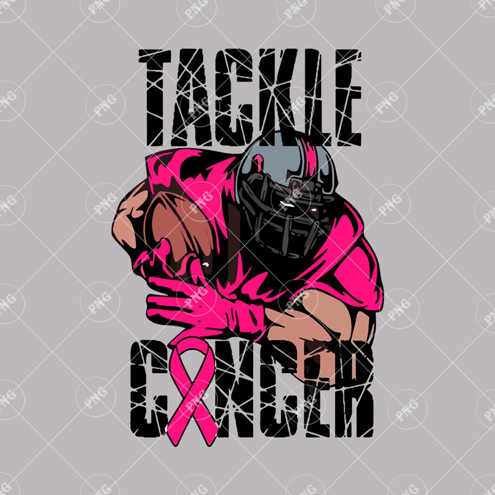 Tackle Cancer PNG File, Breast Cancer Png, Football Cancer File Design ...