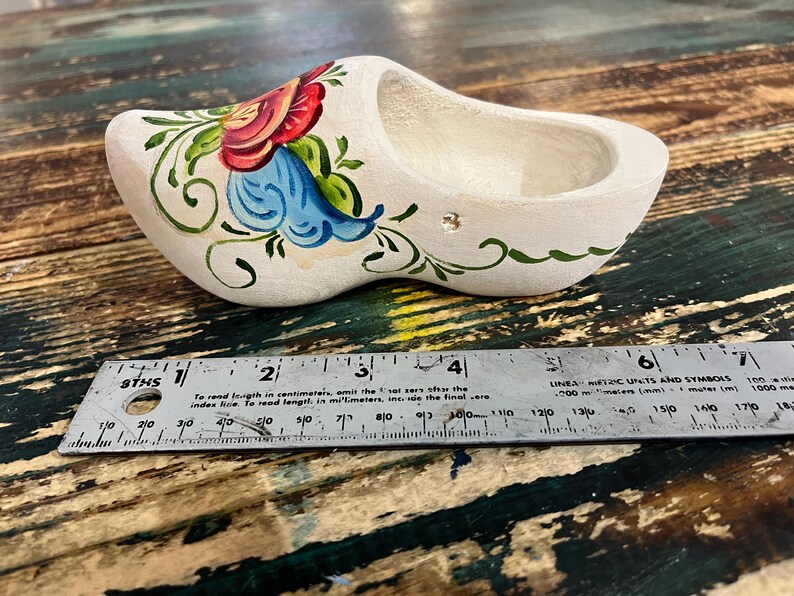 Rosemaled Wooden Shoe - Etsy