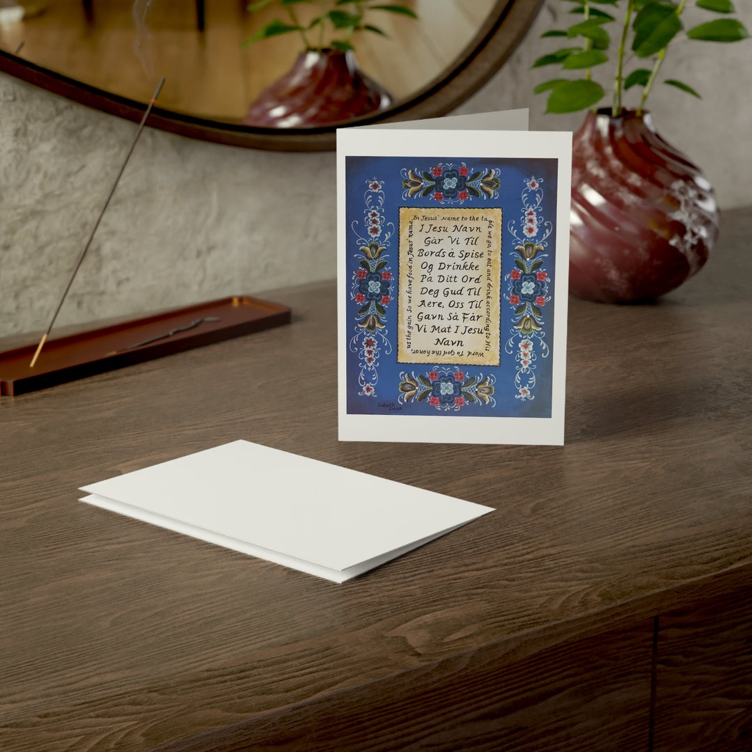 Norwegian Table Prayer Greeting Cards (1, 10, 30, and 50pcs) - Etsy