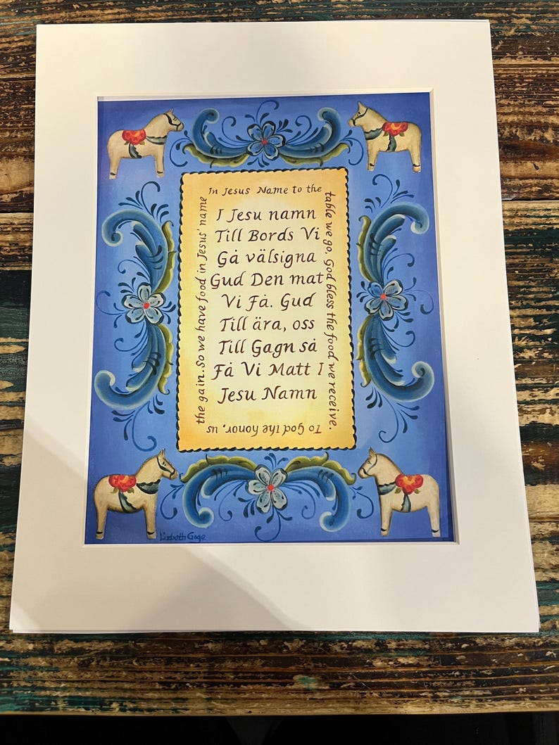 Swedish Table Prayer - Etsy