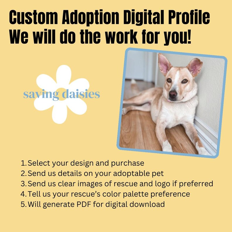 Custom Dog Cat Adoption Template Instagram Post Template Dog Adoption ...
