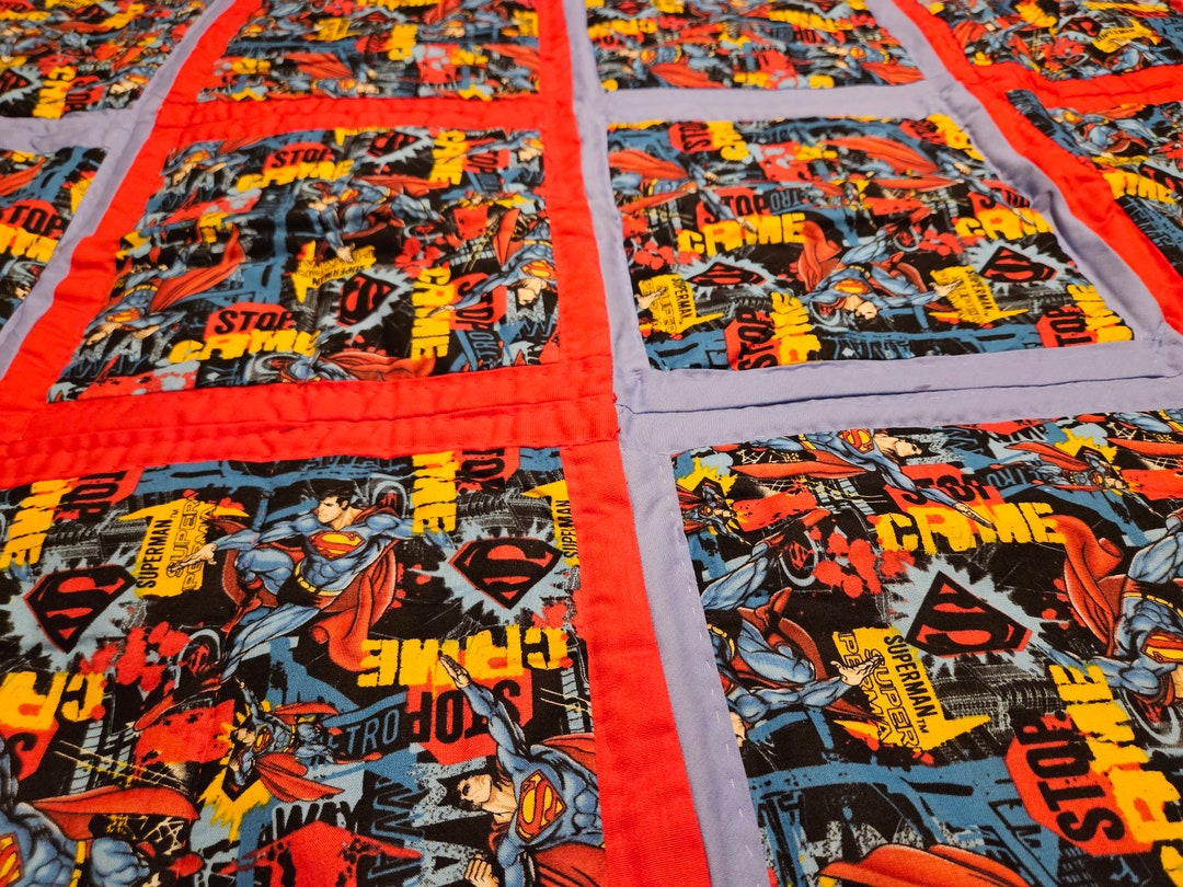 Child Quilt, Superman Child Quilt - Etsy