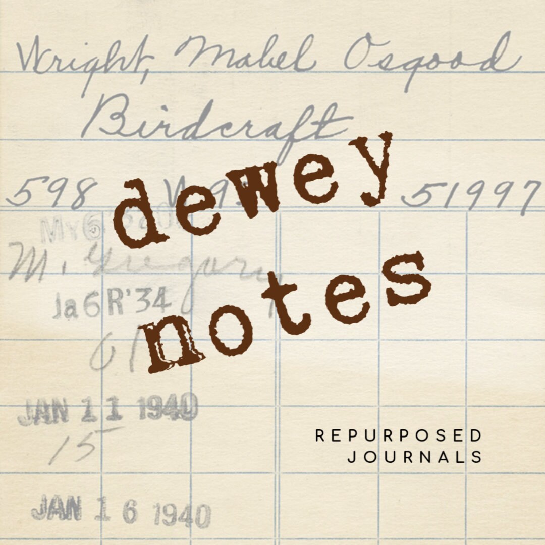 Dewey Notes Repurposed Library Cards Journal | Etsy