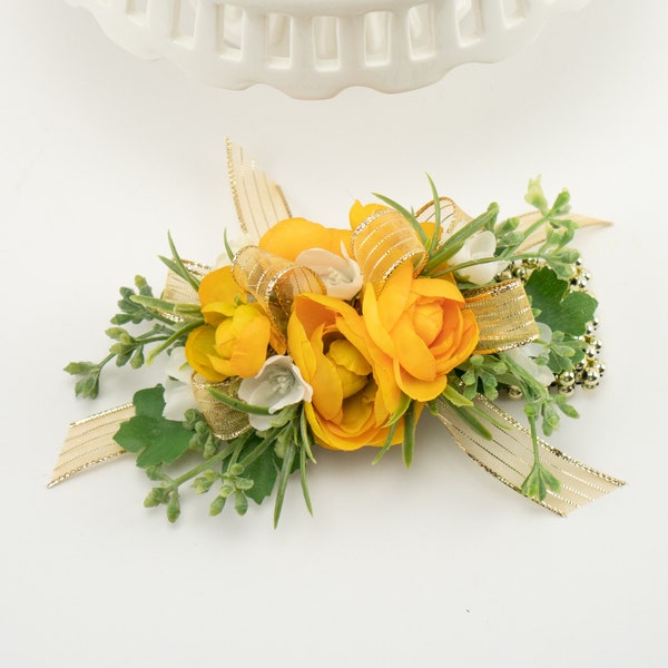 Gold Wrist Corsage - Etsy