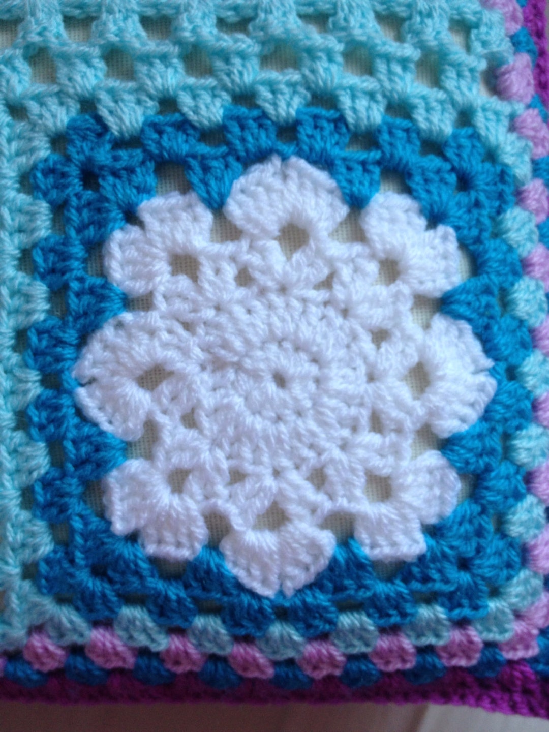 Snowflake Crochet Pattern With Conversion to Granny Square - Etsy