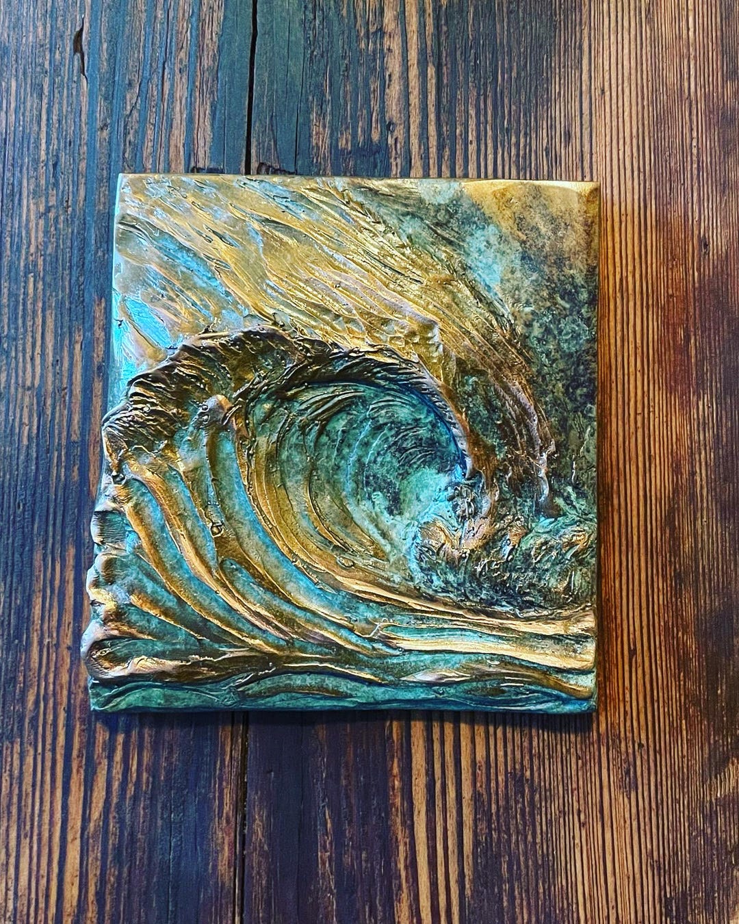 Bronze Big Wave Art, Surf Wave Portraits (set of 5) - Etsy