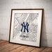 New York Yankees the Yankees MLB Baseball Poster Map - Etsy