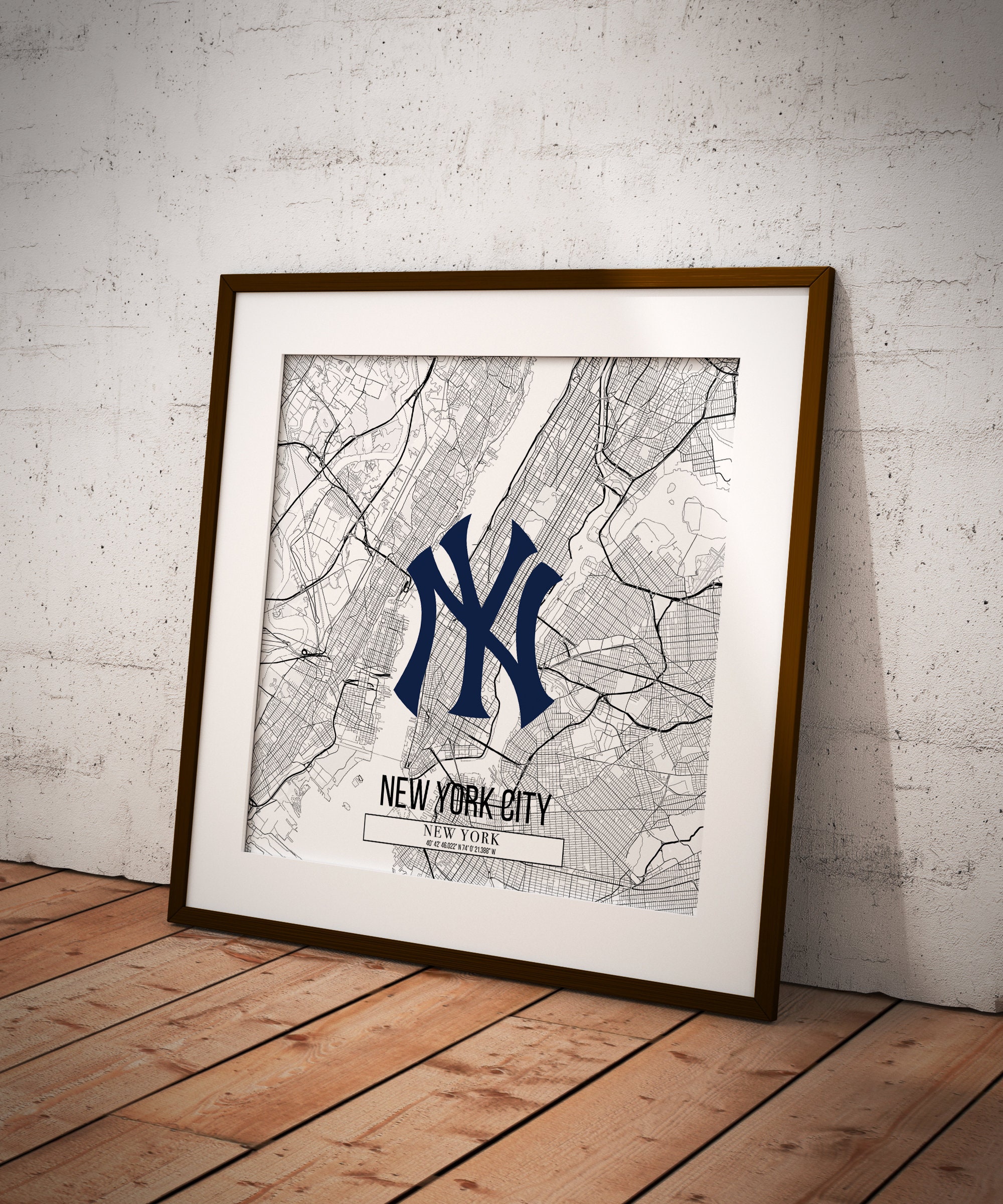 New York Yankees the Yankees MLB Baseball Poster Map - Etsy