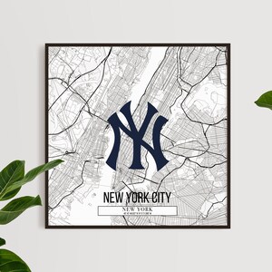 New York Yankees the Yankees MLB Baseball Poster Map - Etsy