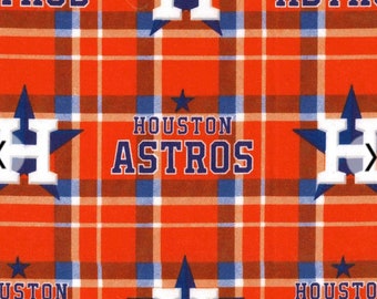 MLB HOUSTON ASTROS Striped Print Baseball 100% Cotton Fabric - Etsy