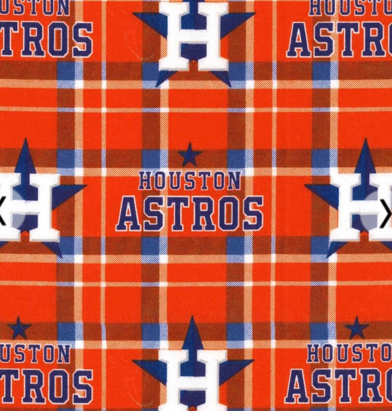 MLB Houston Astros 100% Cotton Stripe Retro Micro Fleece | Etsy