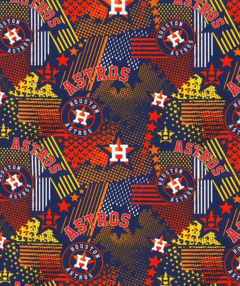 MLB Houston Astros 100% Cotton Fabric 1/4 Yard by 44 Inches - Etsy