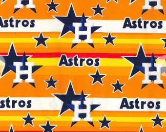 MLB HOUSTON ASTROS Striped Print Baseball 100% Cotton Fabric - Etsy