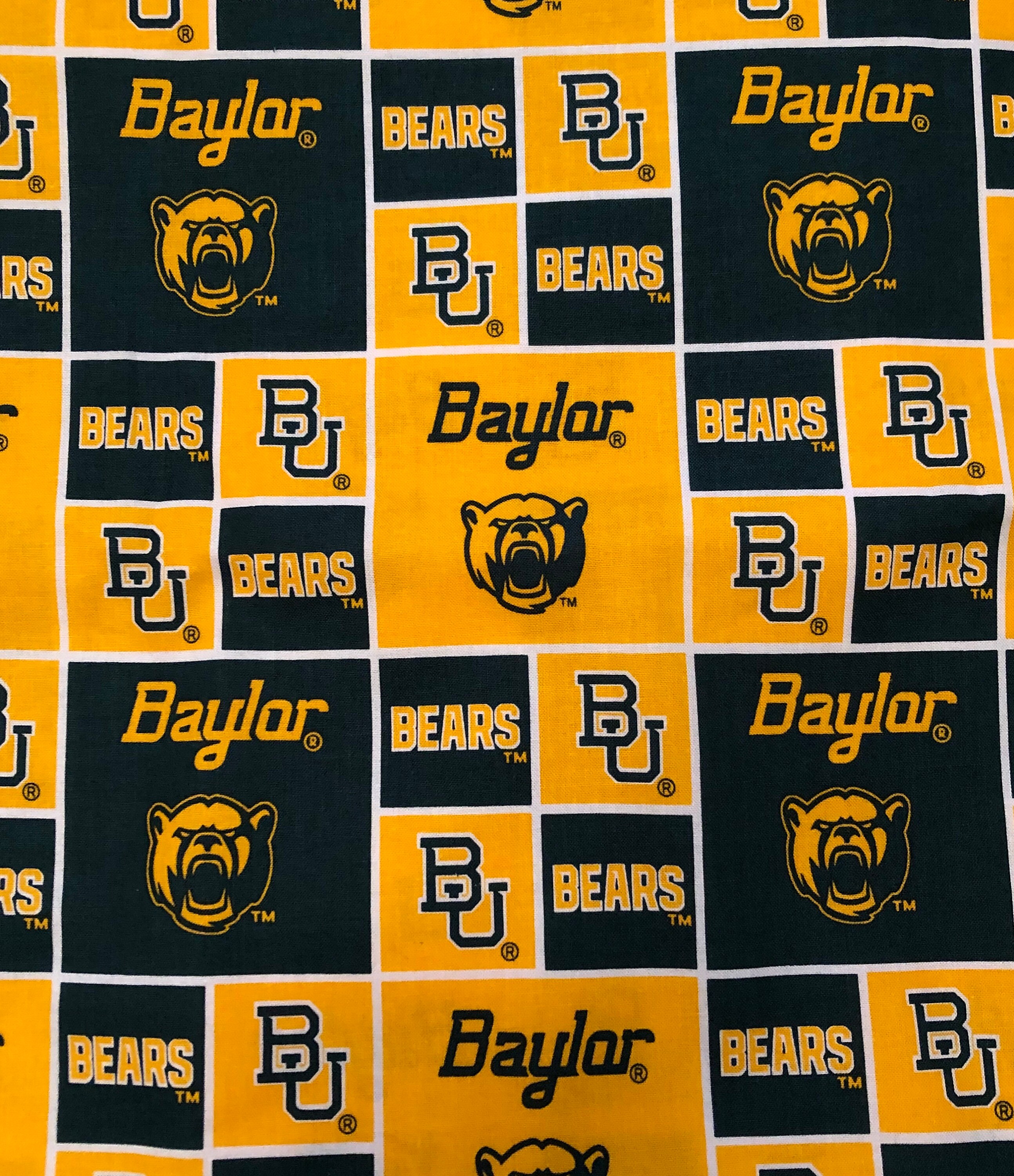 College Cottons Collection NCAA Baylor University Green and | Etsy