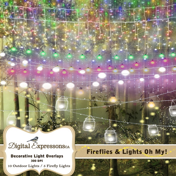 Fairy Lights Clipart - Etsy