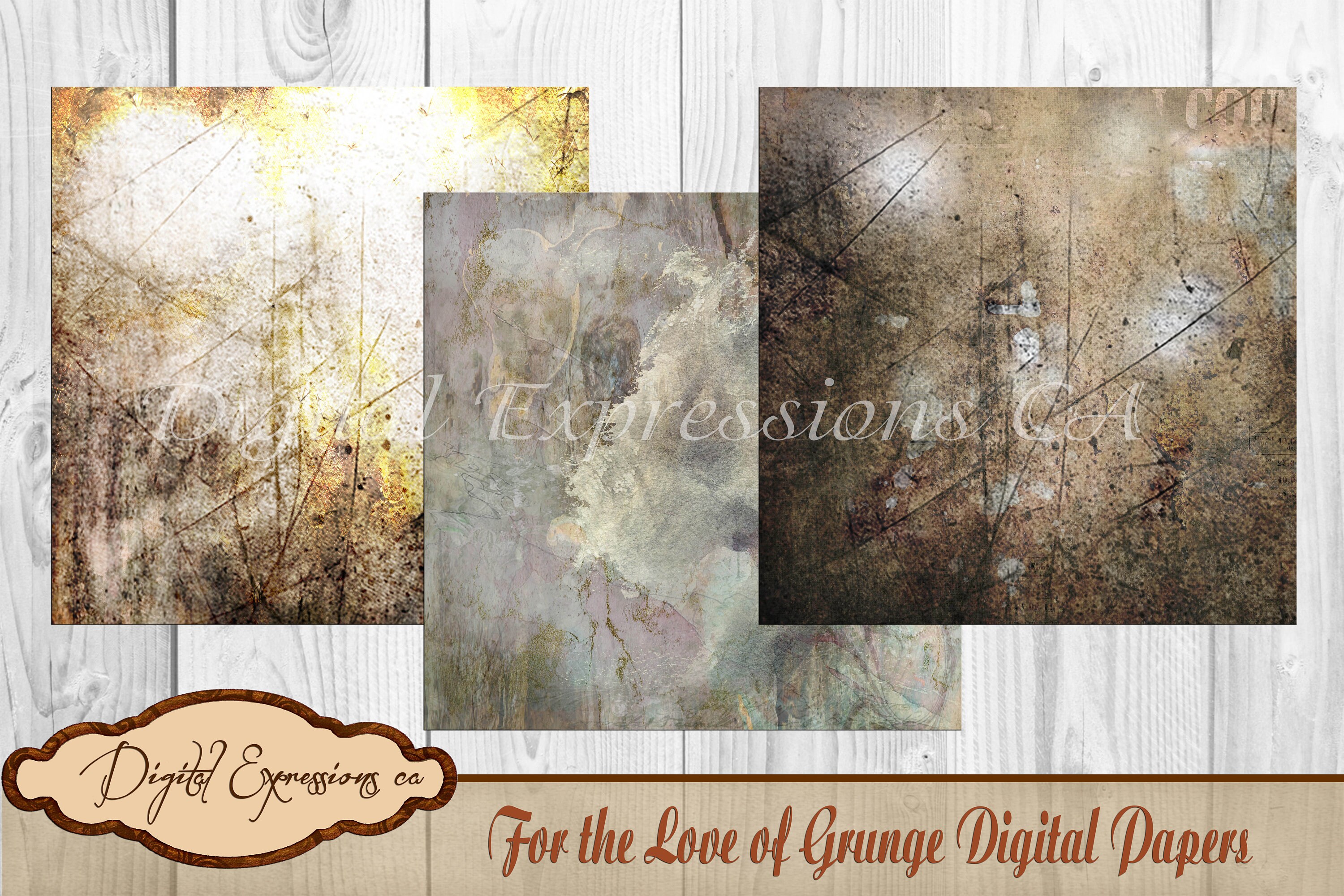 Grunge Textured Digital Paper Pack Collage Paper Grunge - Etsy