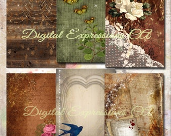 Vintage Grunge Paper Digital Download Printable Junk - Etsy