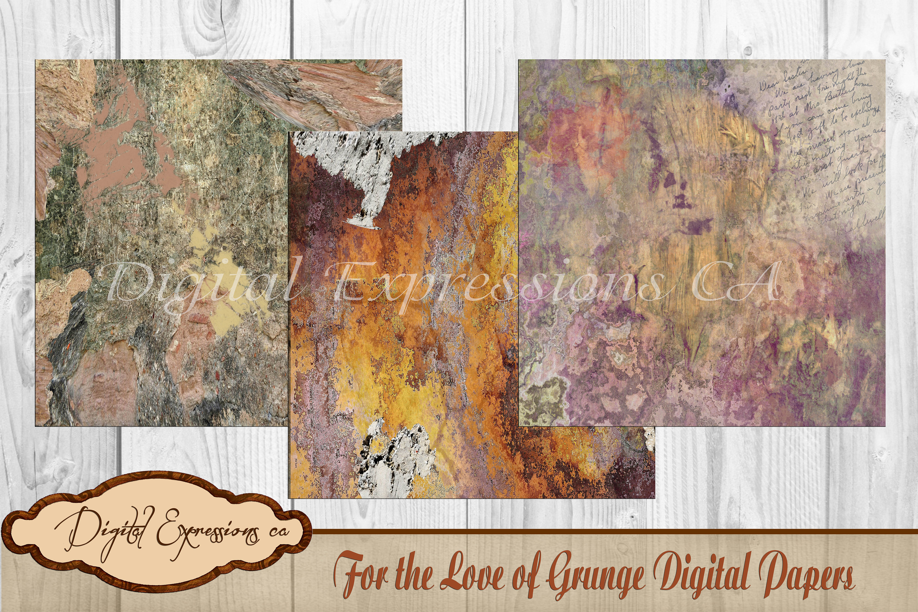 Grunge Textured Digital Paper Pack Collage Paper Grunge - Etsy