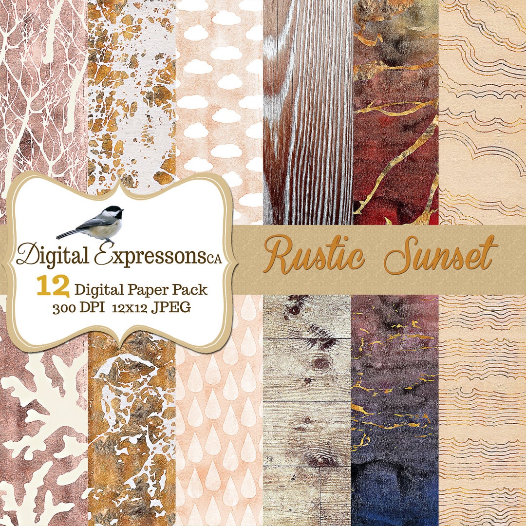 Grunge Digital Paper - Rustic Digital Paper - Shabby Chic Background ...