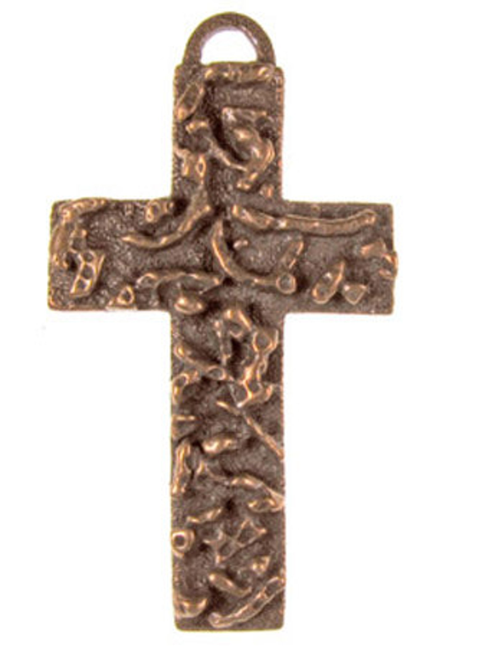 Solid Bronze Raised Texture Traditional Cross solid Bronze - Etsy