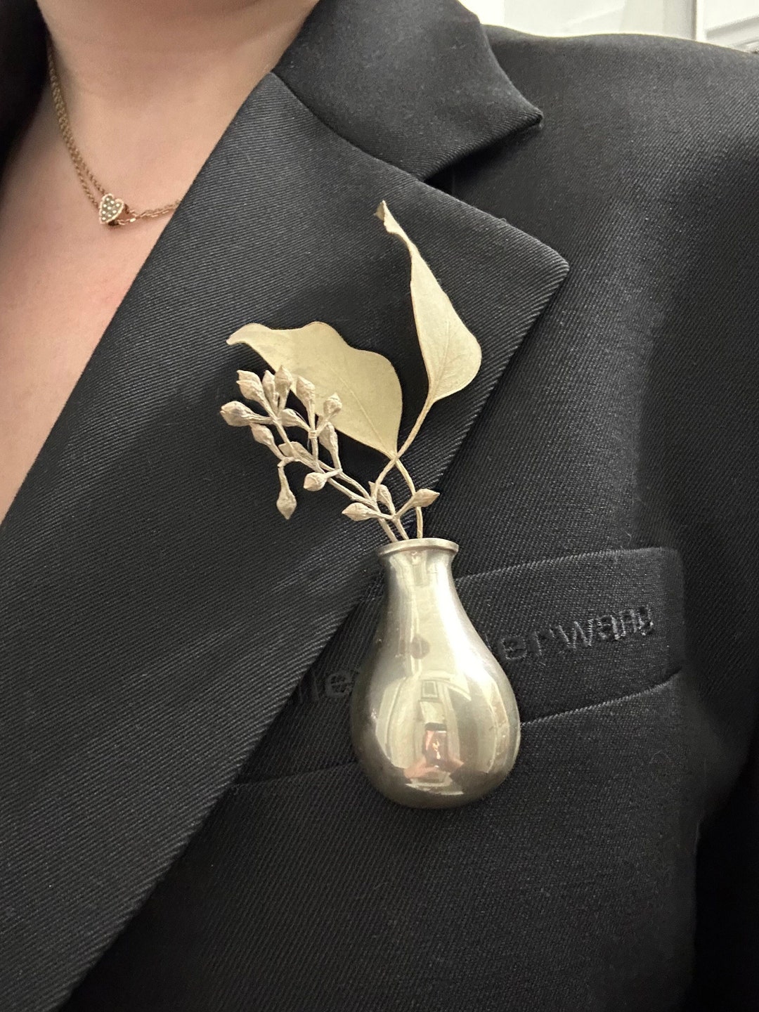 1890s Antique Lapel Boutonniere Pin Vase in Sterling Silver - Etsy UK