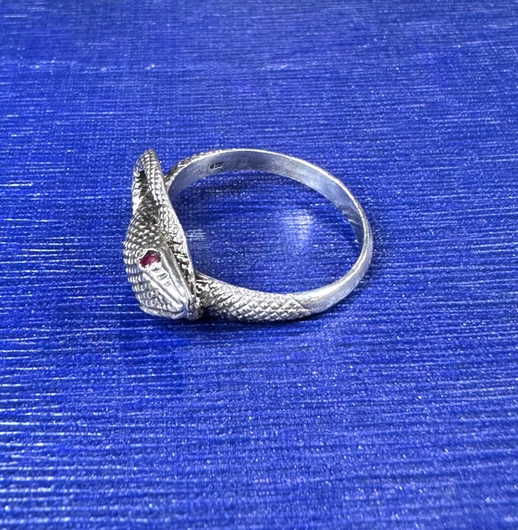 1970s Victorian Aesthetic Snake Motif Ring | Sterling… - Gem