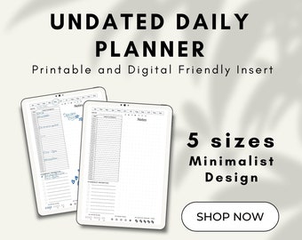Minimalist Daily Planner Printable, Daily to Do List for Work/home ...