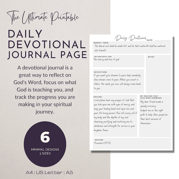 Devotional Journal - Etsy