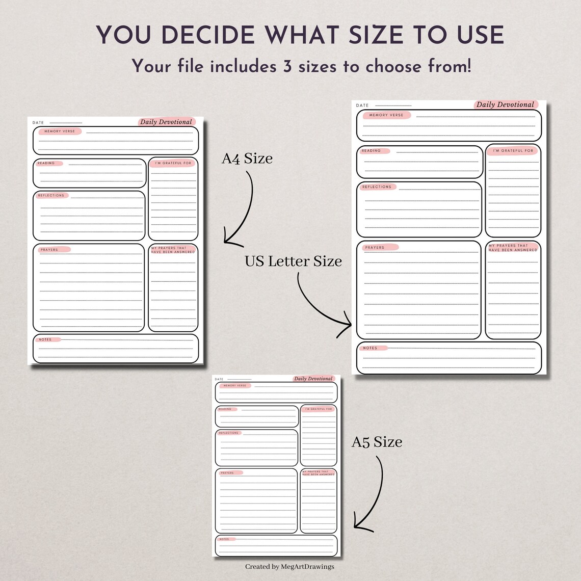 Printable Daily Devotional Planner, Instant Download, Digital Bible ...