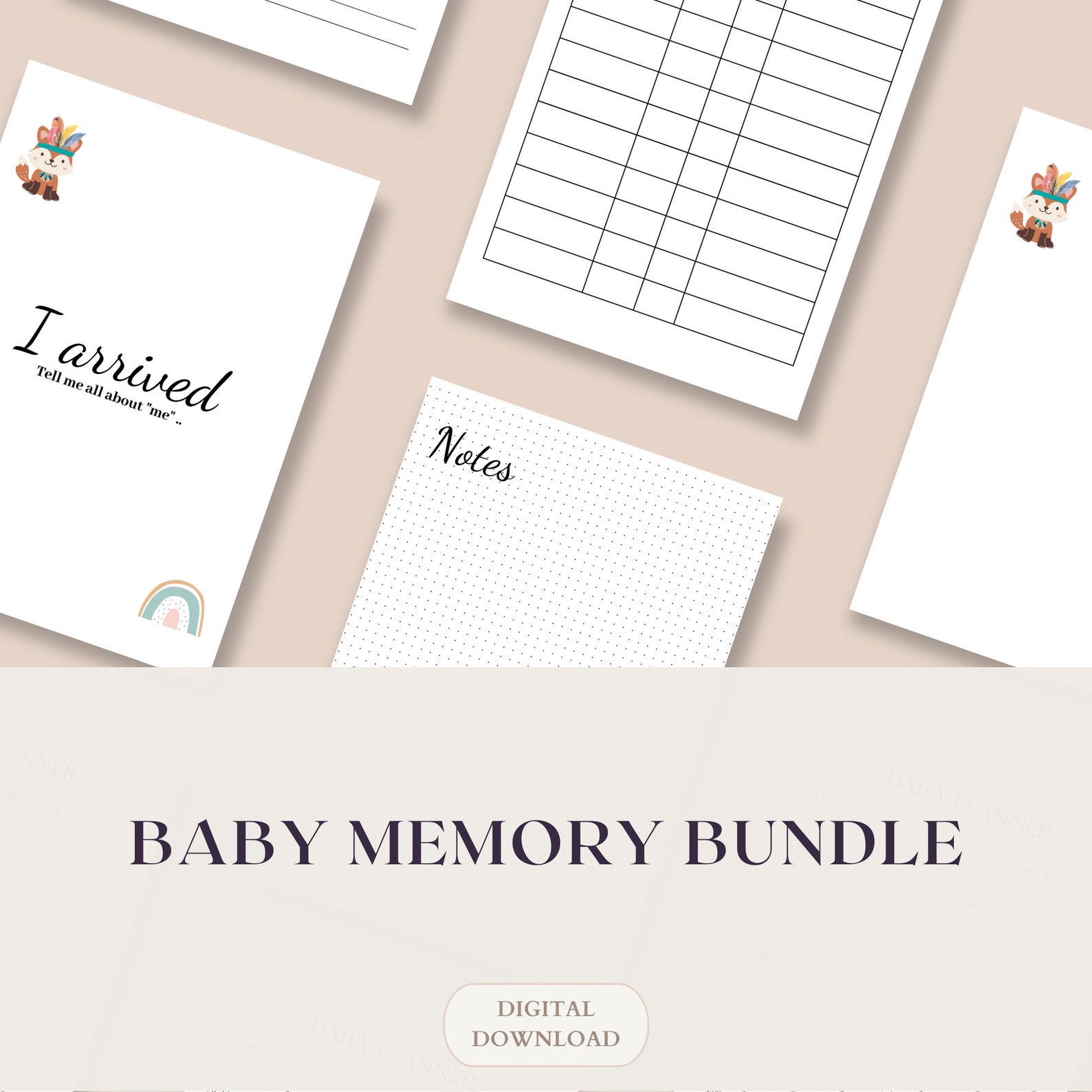 Baby Book Printable Baby Book Pages Baby Memory Book Baby - Etsy