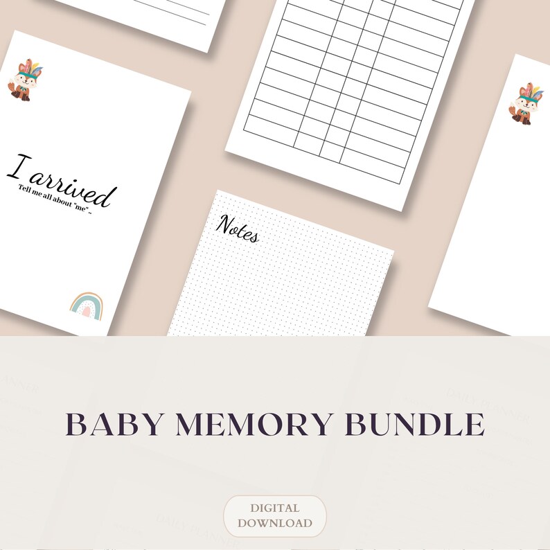 Baby Book Printable Baby Book Pages Baby Memory Book Baby - Etsy