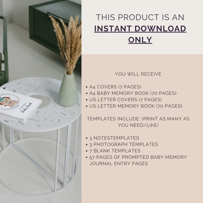 Baby Book Printable Baby Book Pages Baby Memory Book Baby - Etsy