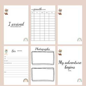 Baby Book, Printable Baby Book Pages, Baby Memory Book, Baby Book First ...