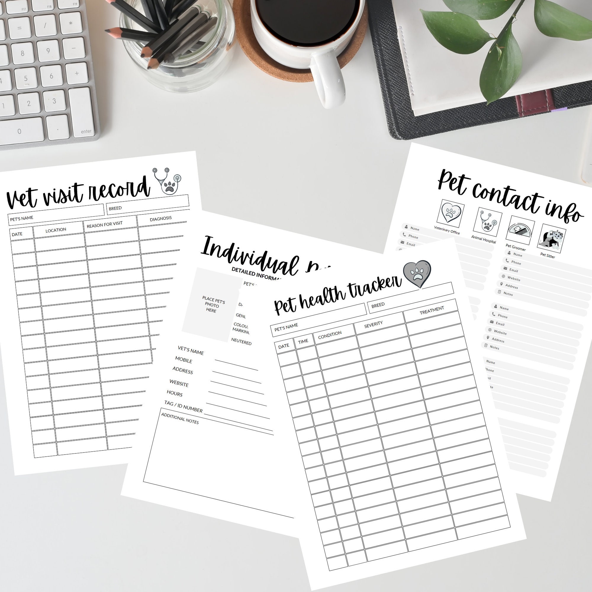 Printable Pet Planner, Fillable Pet Planner, Pet Care Planner, Pet ...