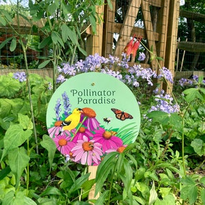 Pollinator Garden Sign | Native Plants Wildlife Habitat | Aluminum ...